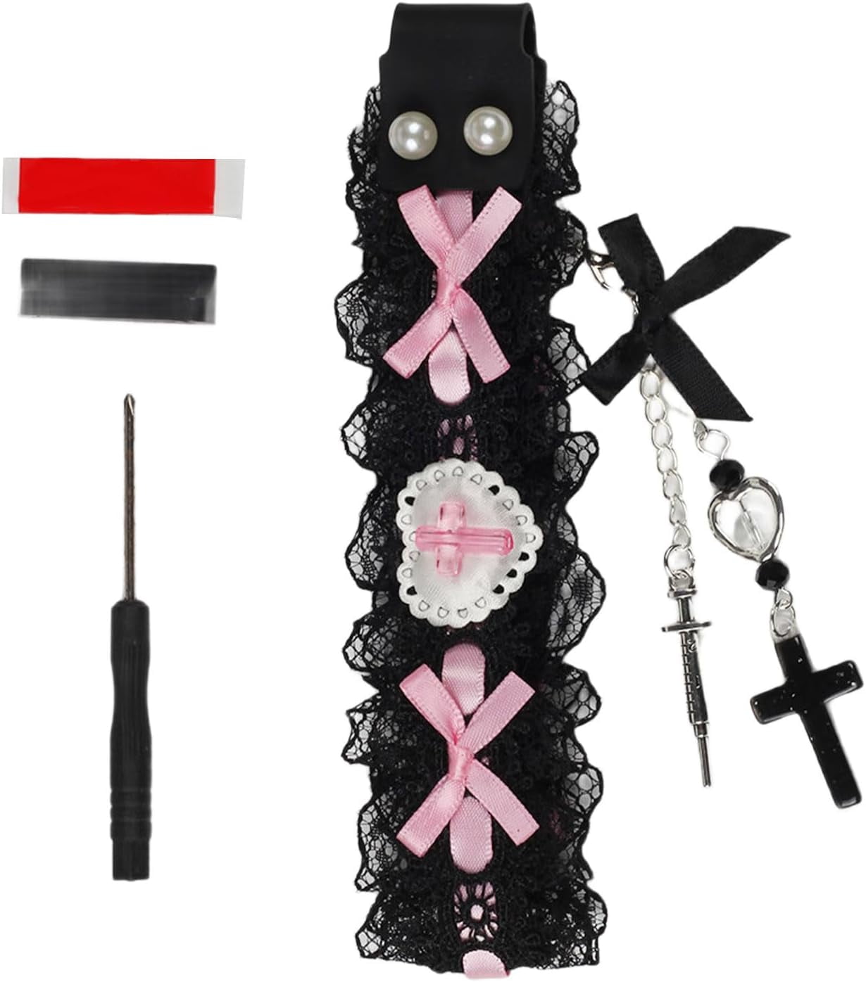 Comfortable Lace Fabric Keyboard Ribbon Adhesive Keyboard Straps for ...