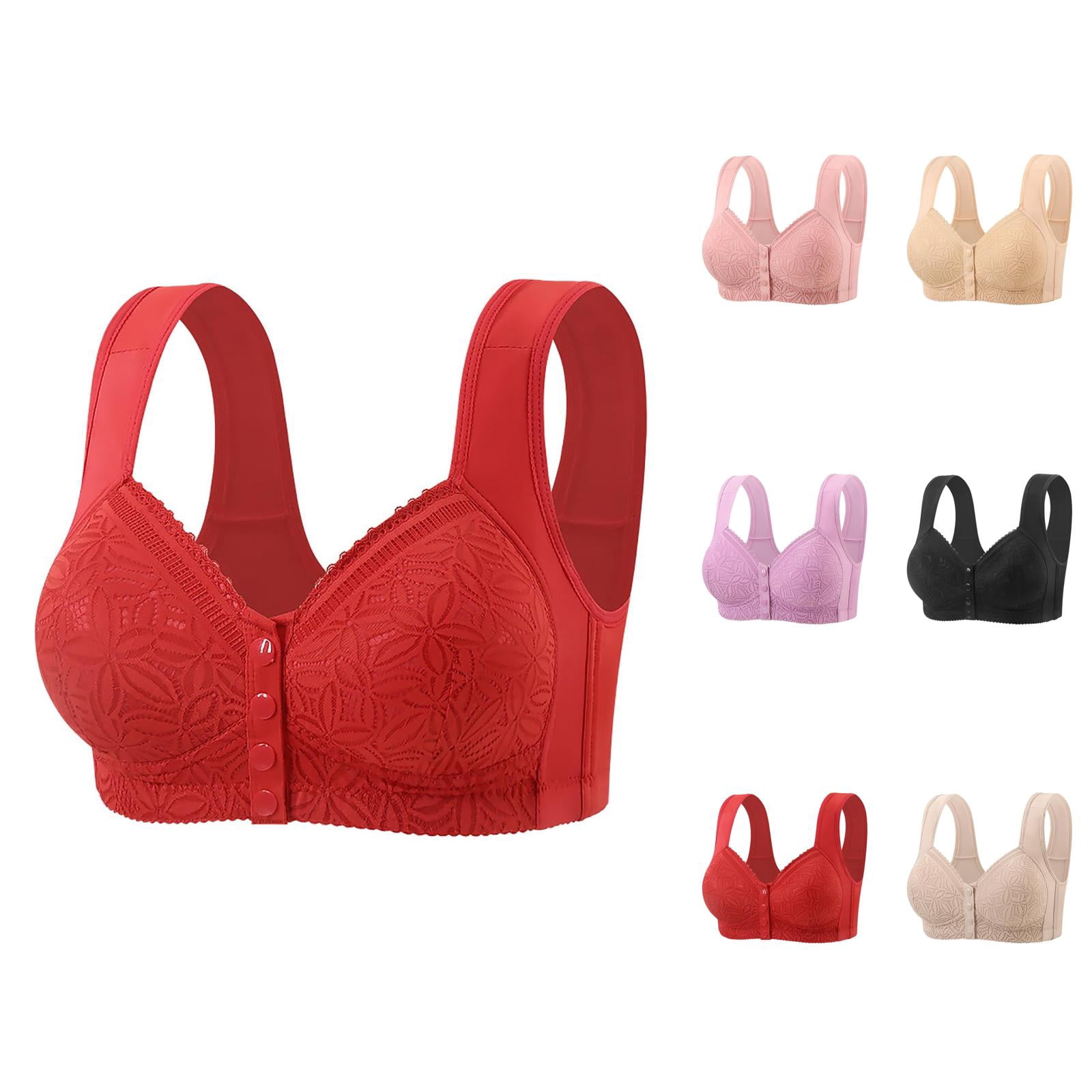 Comfortable Large Thin Full Coverage Bra, Front Closure Wireless ...