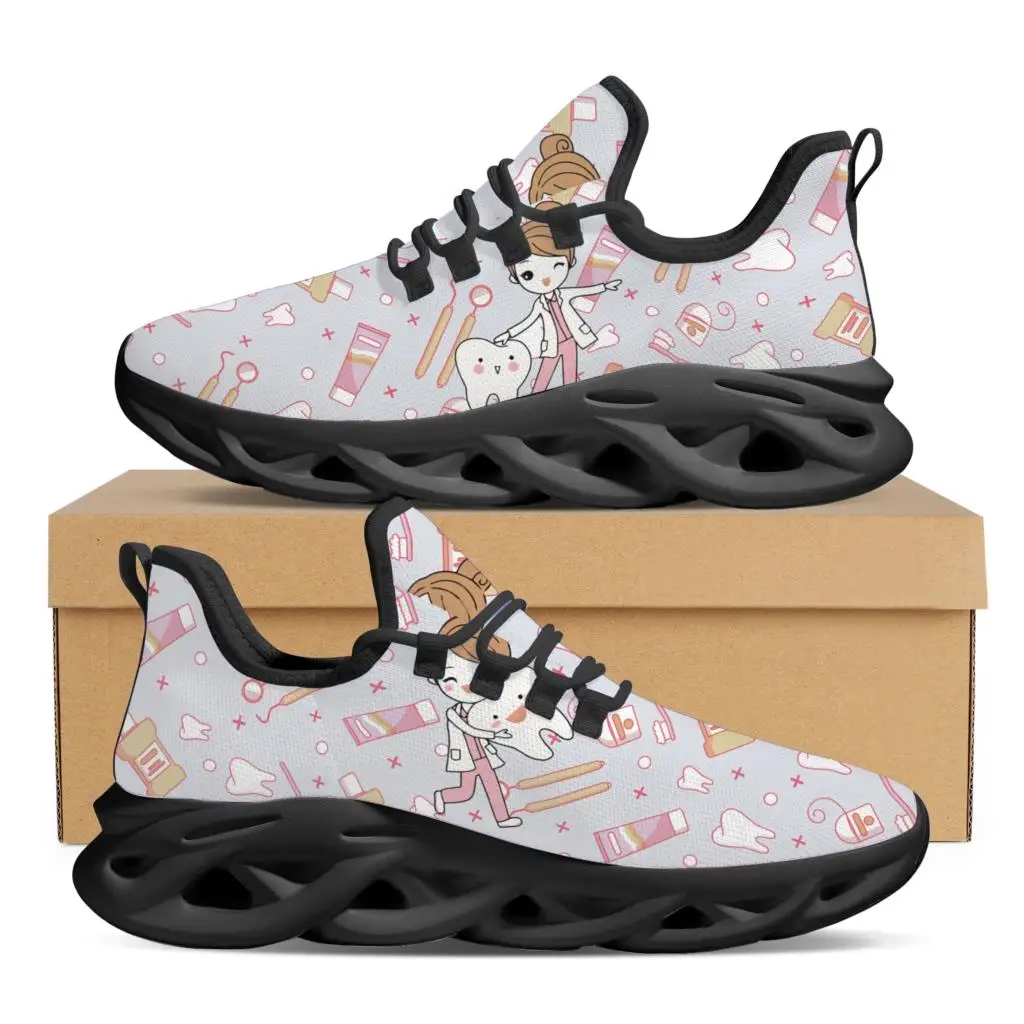 Comfortable Light Women Nursing Shoes Cartoon Dental Equipment Design ...