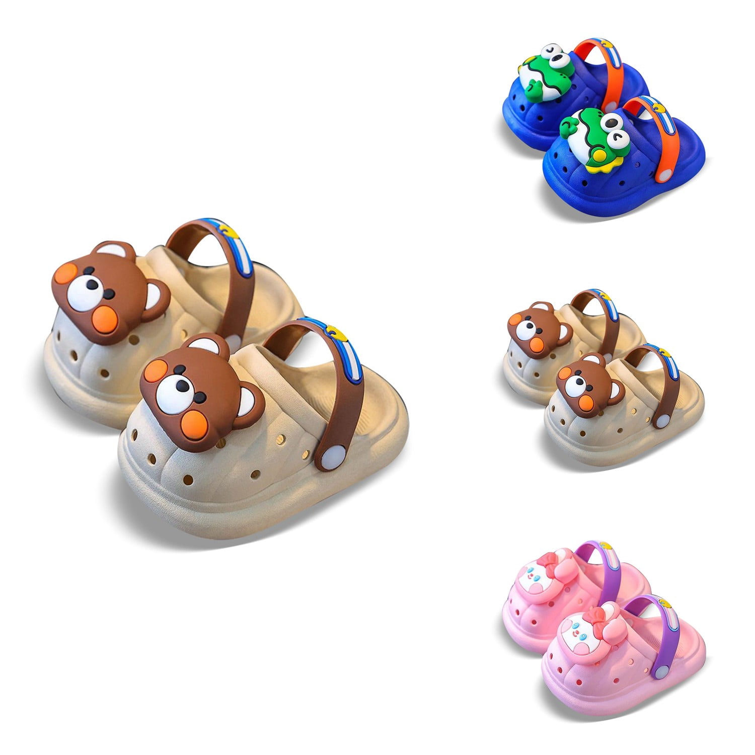 Comfortable Lightweight Kids Summer Sandals, Unisex Toddler Clogs Slide ...