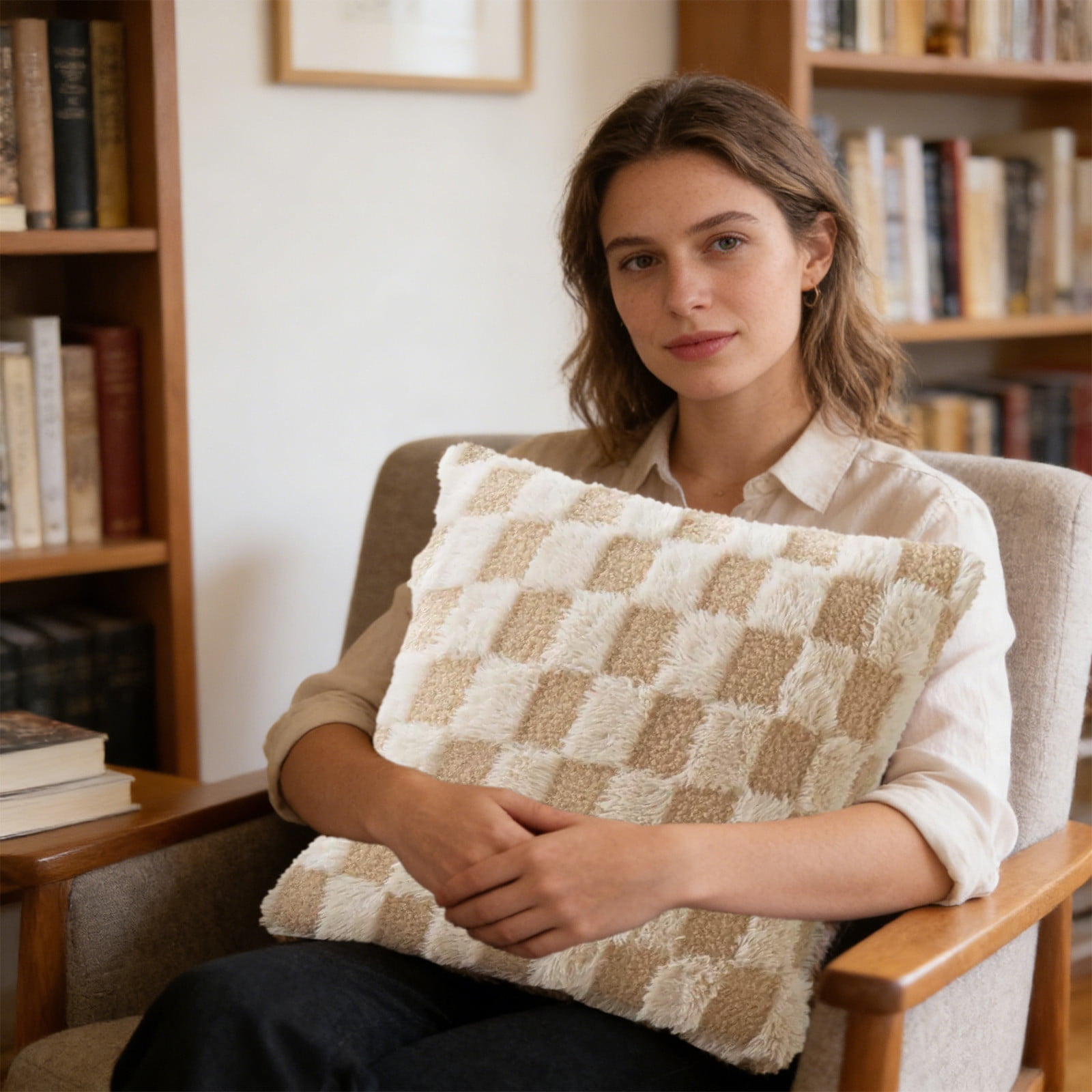 Comfortable Linen Pillow Cover, Three-dimensional Crafted Cushion Case ...