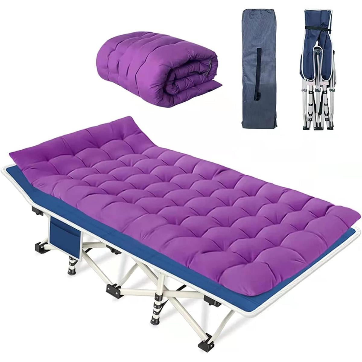 with Comfortable Mattress Cots for Sleeping with Pad Heavy Duty Camping ...
