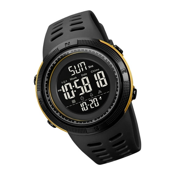 Comfortable Men's Digital Watch with Water Resistance 50 Meters Night ...