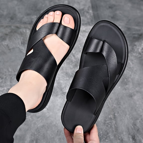 [Comfortable Men's Slippers] Comfortable Non-slip Plus Size Men's ...