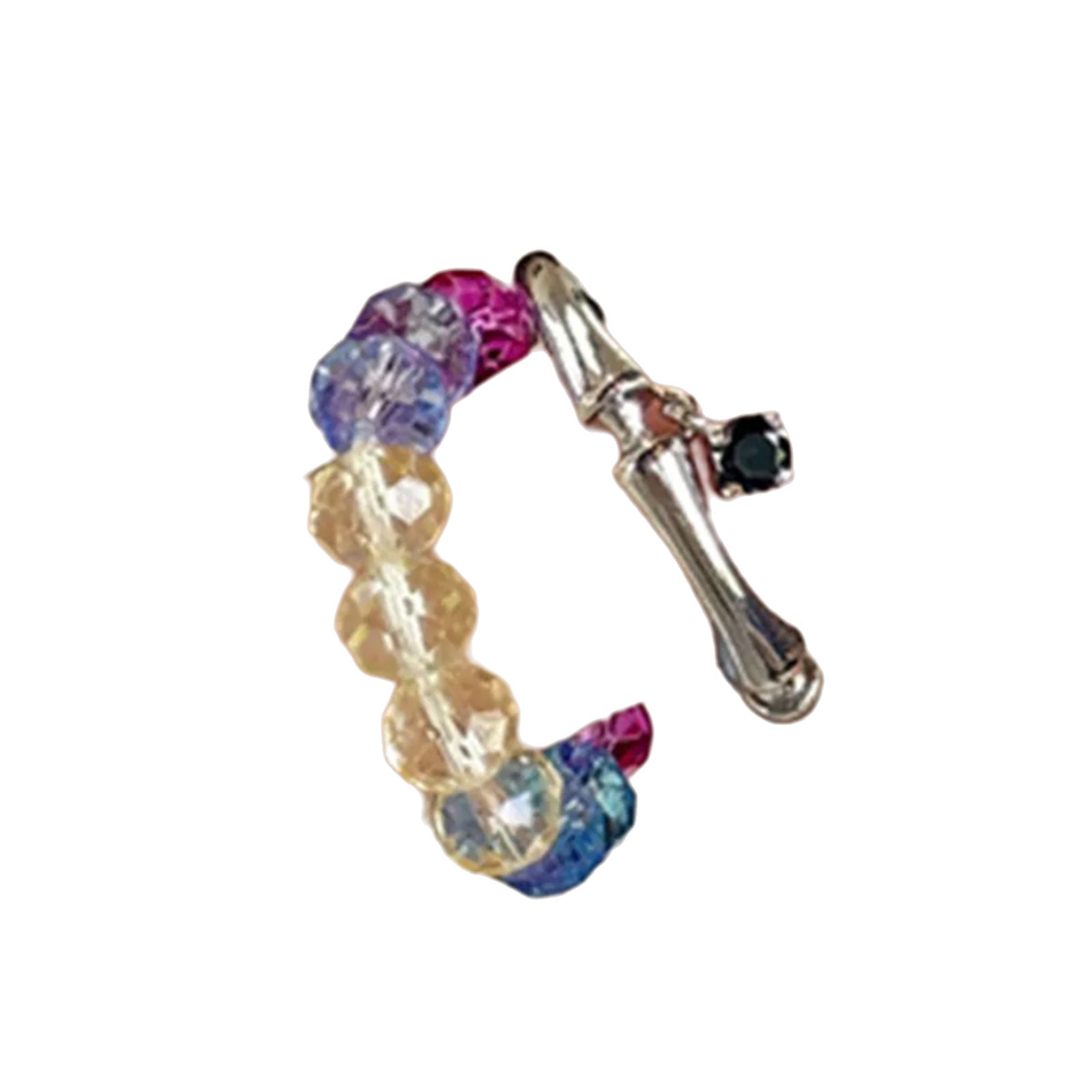 Comfortable Movable Bead Rings Vintage Flowe And Colorful Effect Finger ...