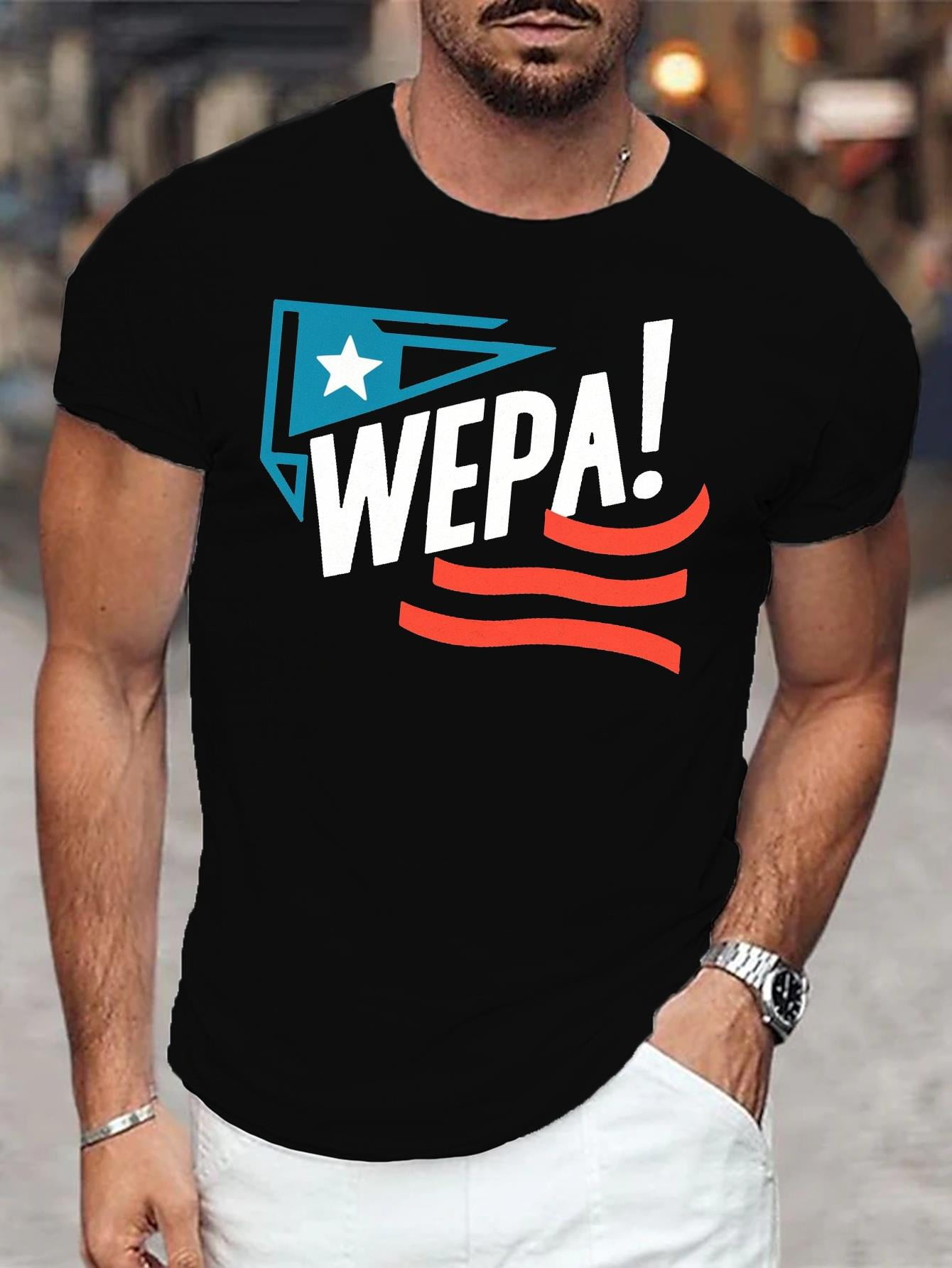 Comfortable Multi-Purpose Abstract Puerto Rican Flag Print Summer Men's ...