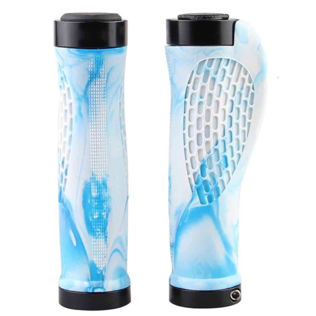 Comfortable Nonslip Bilateral Locks Cycling Handle Grips Bike Handbar ...
