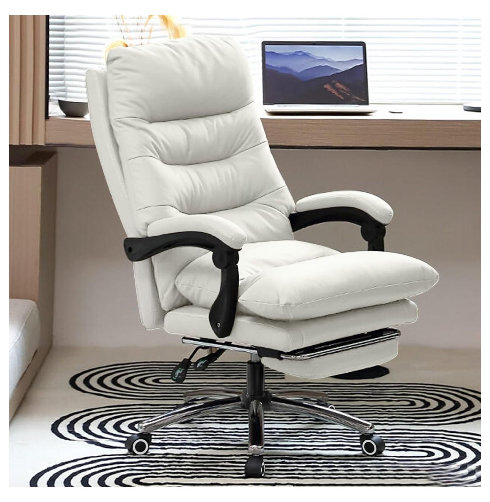 Comfortable Office Chair High Back Swivel Gaming Chair Reclining Desk ...
