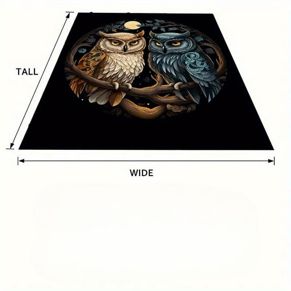 Comfortable Owl Moonlight Pattern Flannel Blanket, Soft Warm Blanket ...