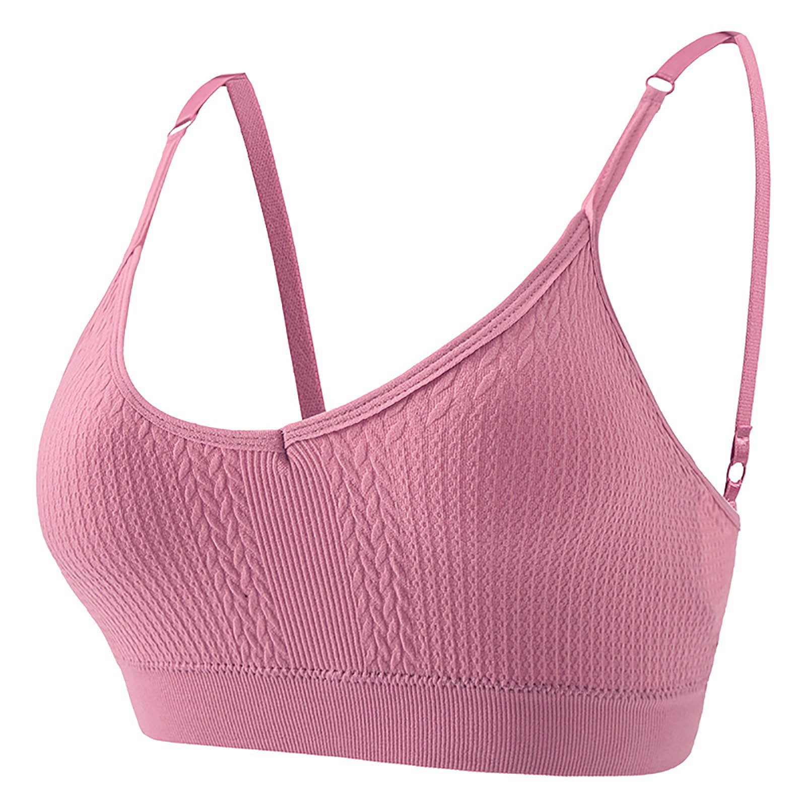 Comfortable Plus Size Wireless Bra Thin Camisole Adjustable Straps Big ...