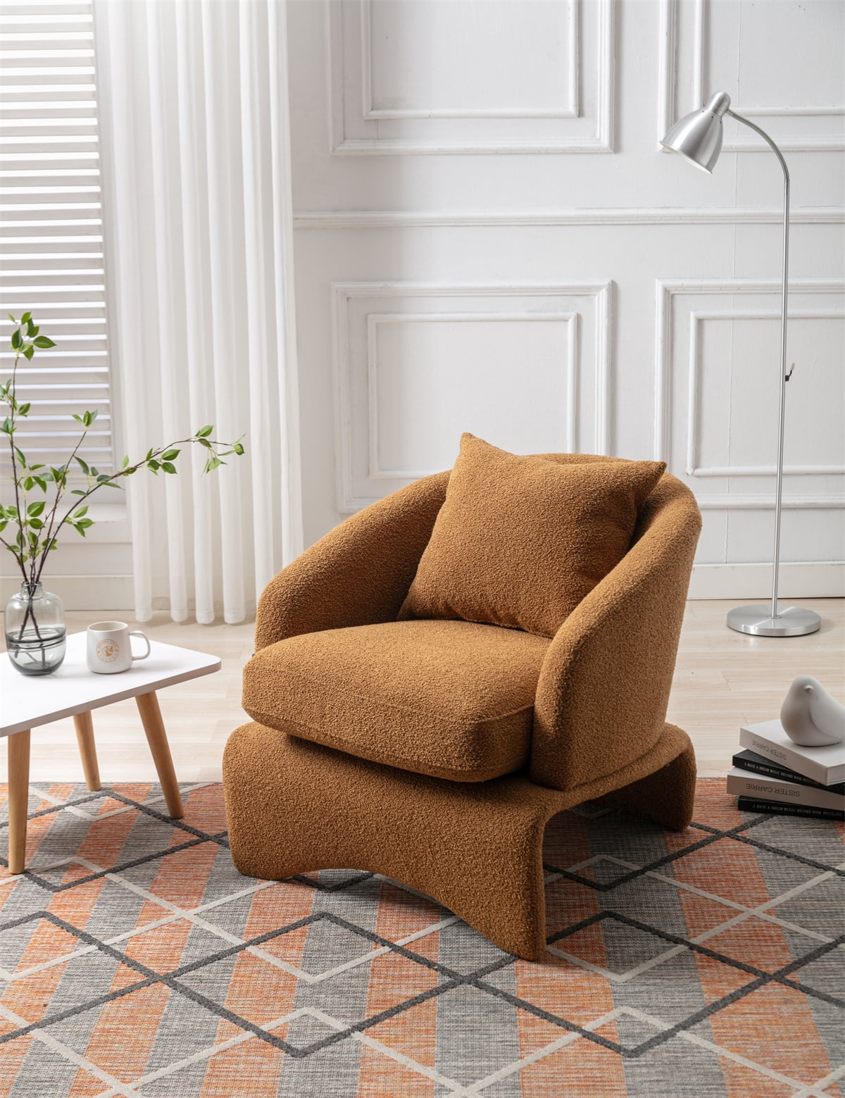 Comfortable Primary Living Room Chair, Leisure Barrel Chair, Modern ...