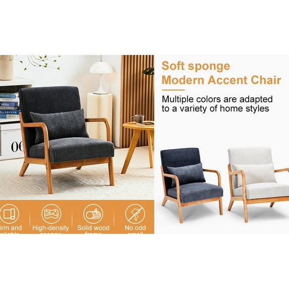 Comfortable Reading Arm Chair | Multi-Scenario Use with Beige Polyester ...