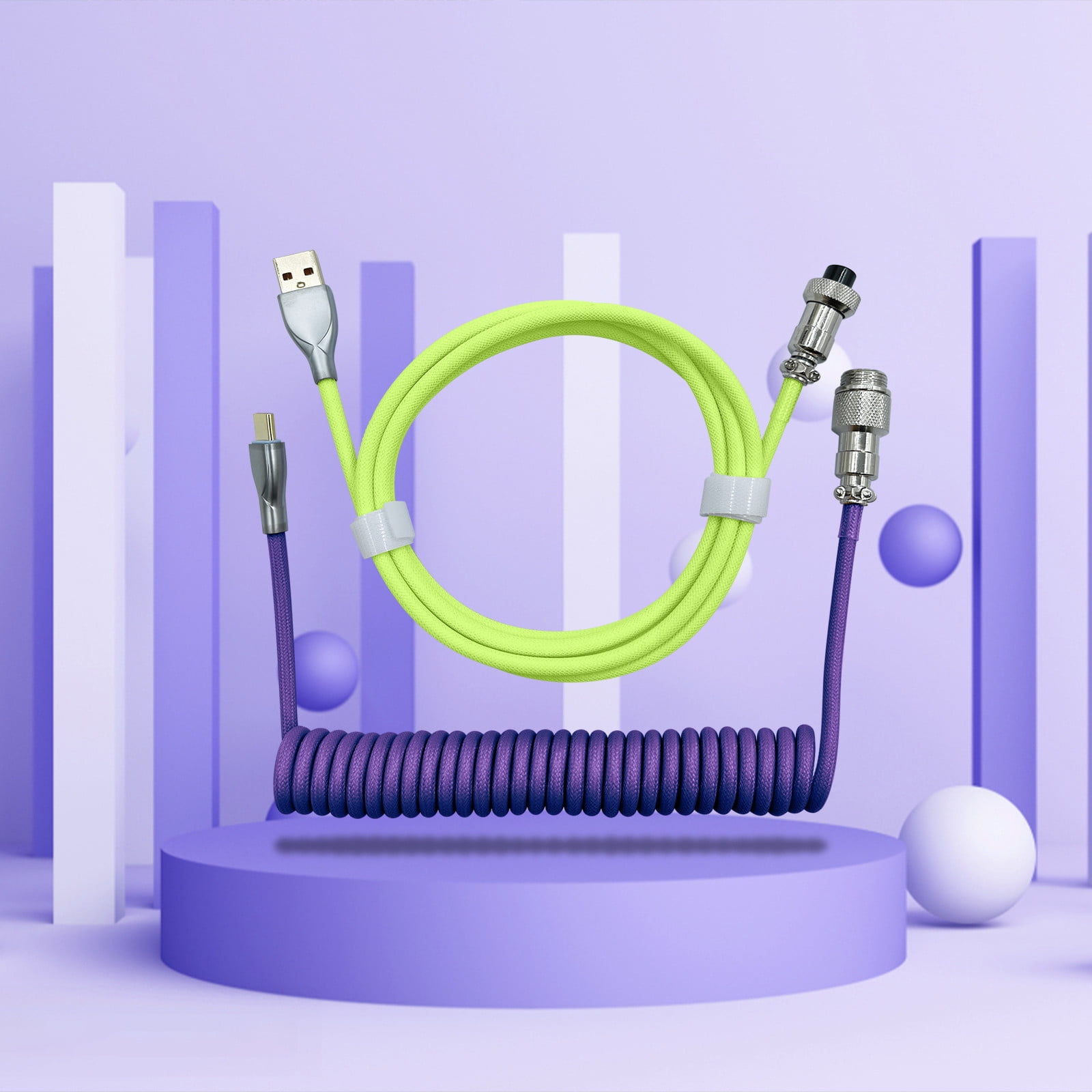 Comfortable Rebound, Quick Response. Coiled USB C Cable For Gaming ...