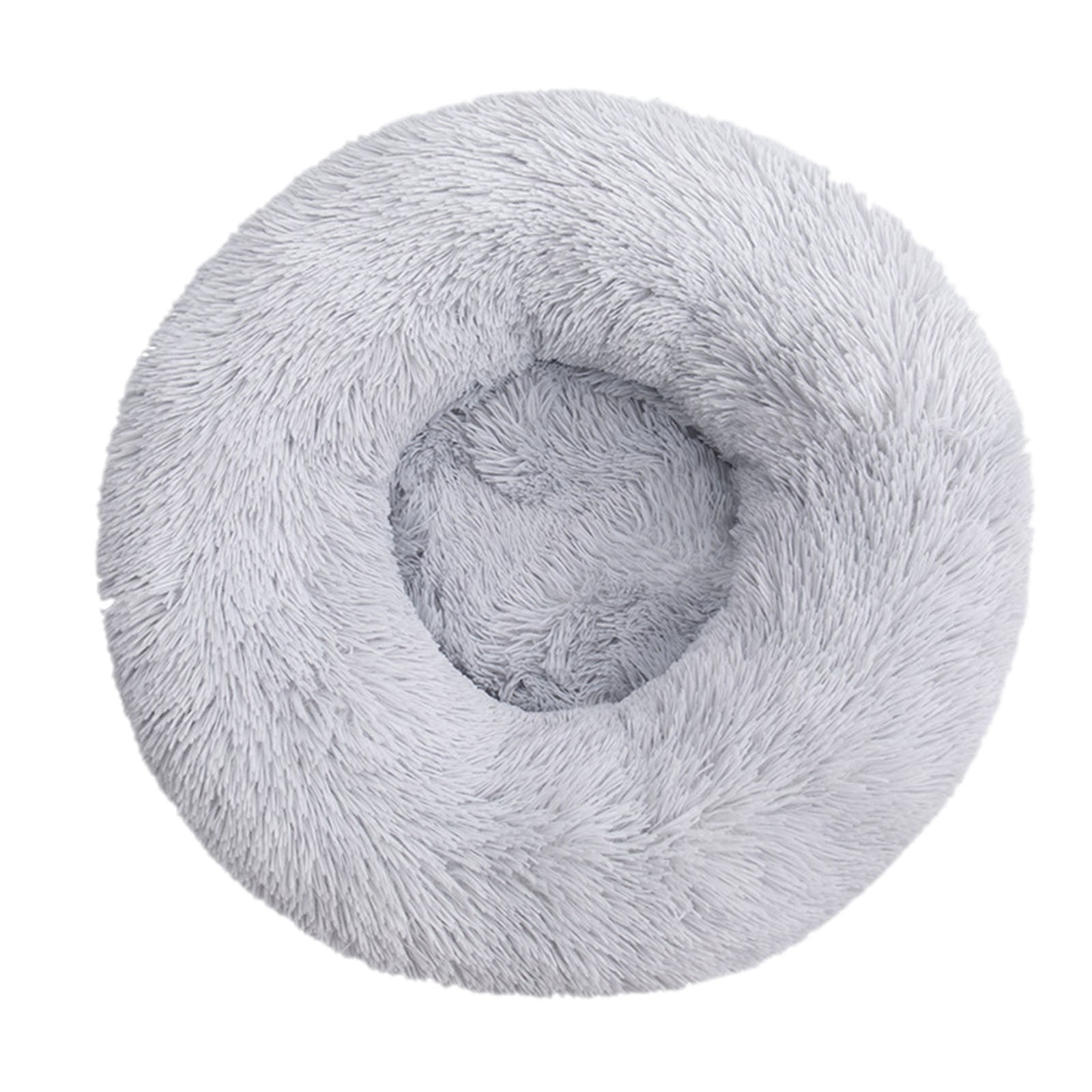 Comfortable Round Dog and Cat Bed, Soft Plush Pet Kennel, Anti- Sleep ...