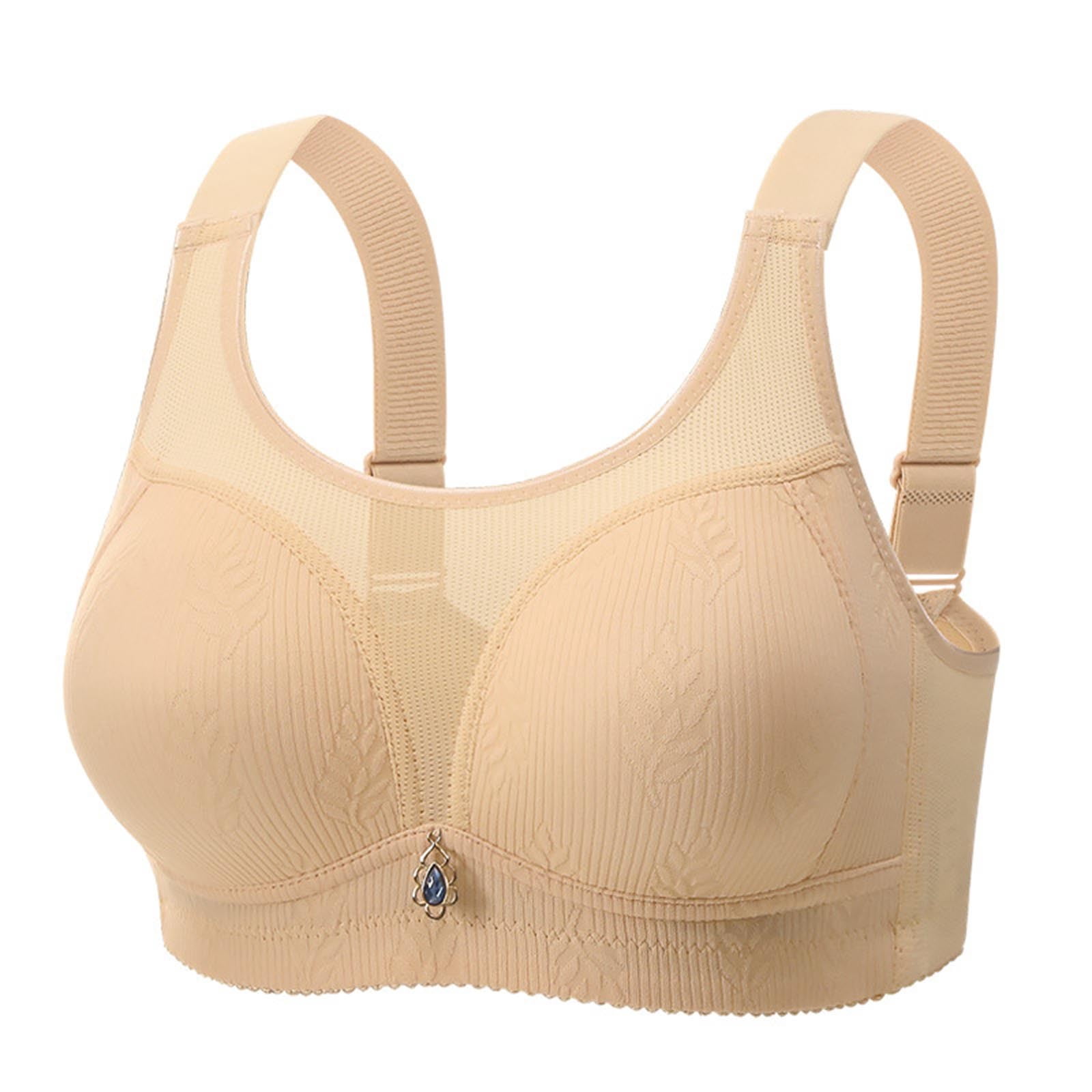 Comfortable Seamless Full Coverage Bra for Women Solid Color No Steel ...