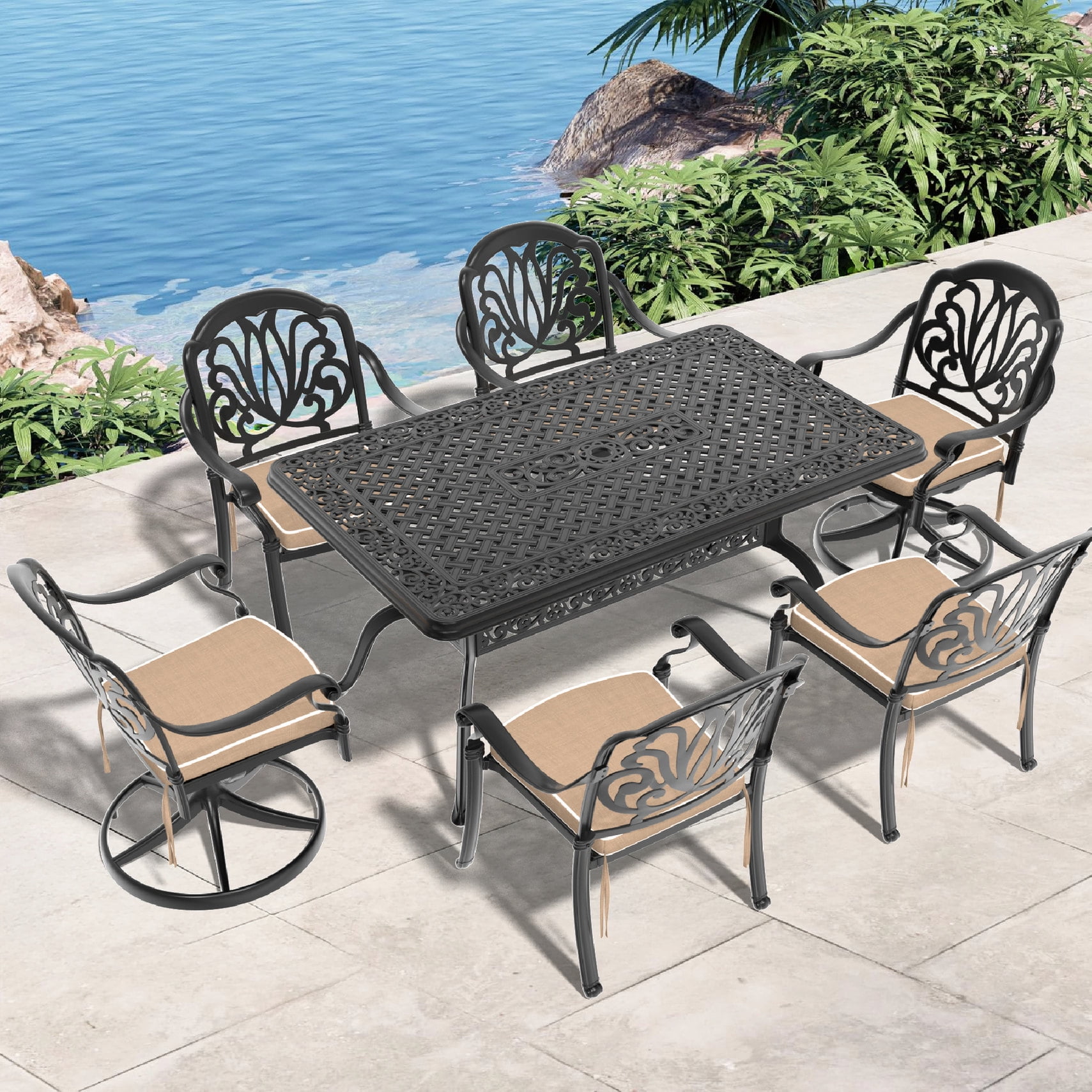 Comfortable Seating & Weatherproof Frame - Patio Entertainment with a 6 ...