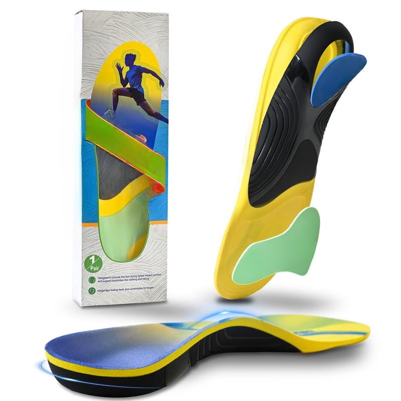 Anti Fatigue Insoles Elastic Shock Absorbing Shoe Insoles Breathable ...