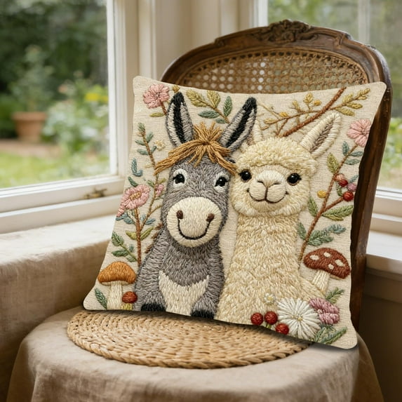 Comfortable Short Lint Pillow Cover with Printed Designs Versatile ...