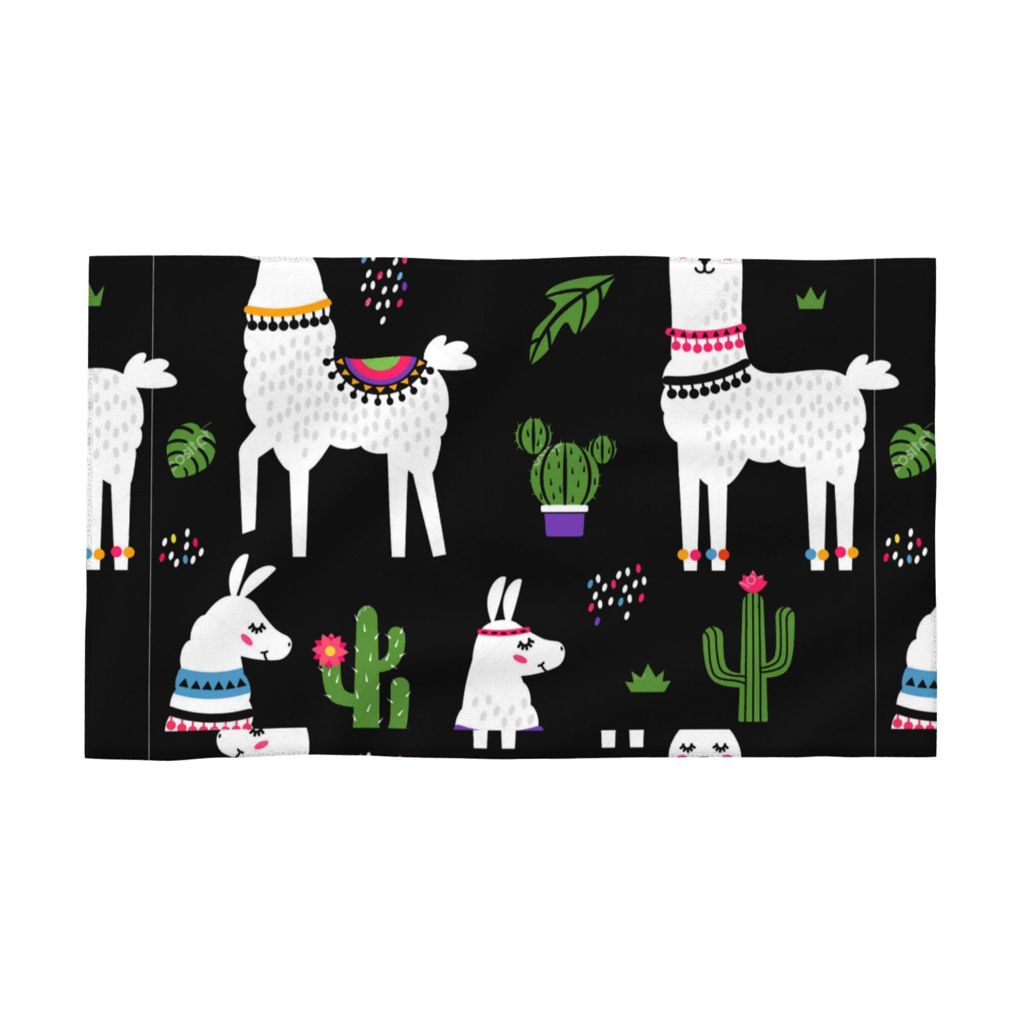 Comfortable Soft Towels Llama Alpaca Cotton Face Wash Cloth Soft ...