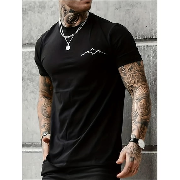 Comfortable Solid Black Men's Casual Short Sleeve T-Shirt - Soft ...