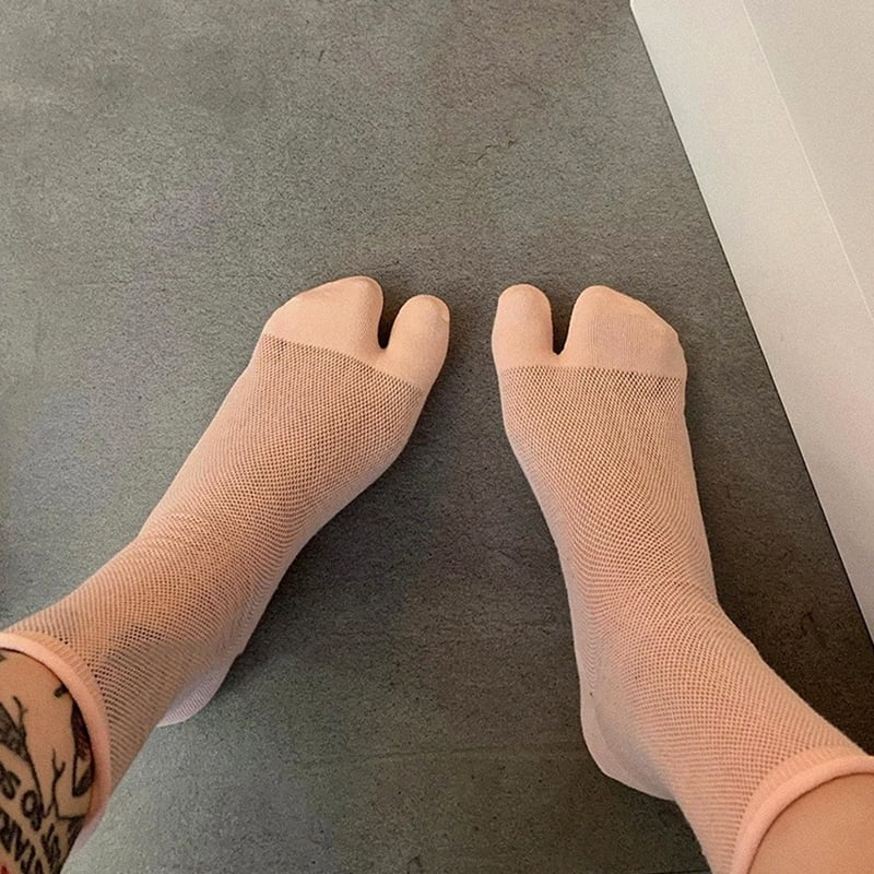 Comfortable Split Toe Socks Japanese Style Breathable Soft Mesh Women ...
