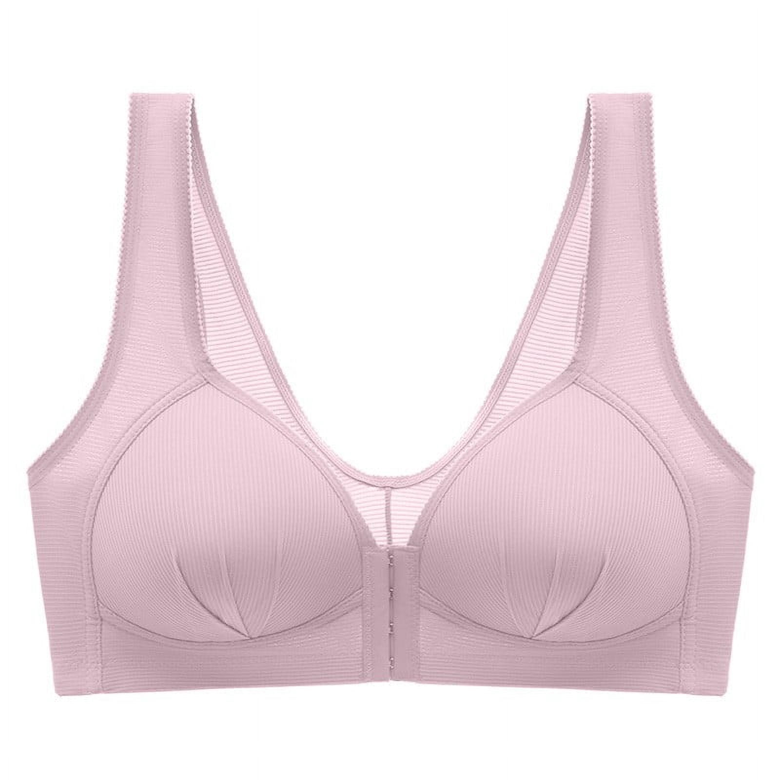Comfortable No Steel Ring Bra for Women, Breathable Front Closure ...