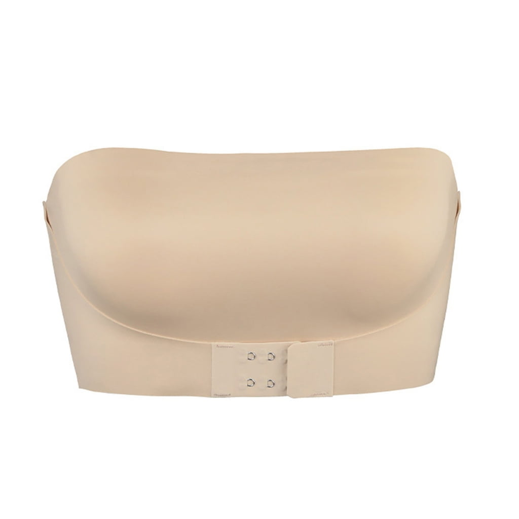 Comfortable Strapless Bra with Front Clasp Invisible Support Tube Top ...