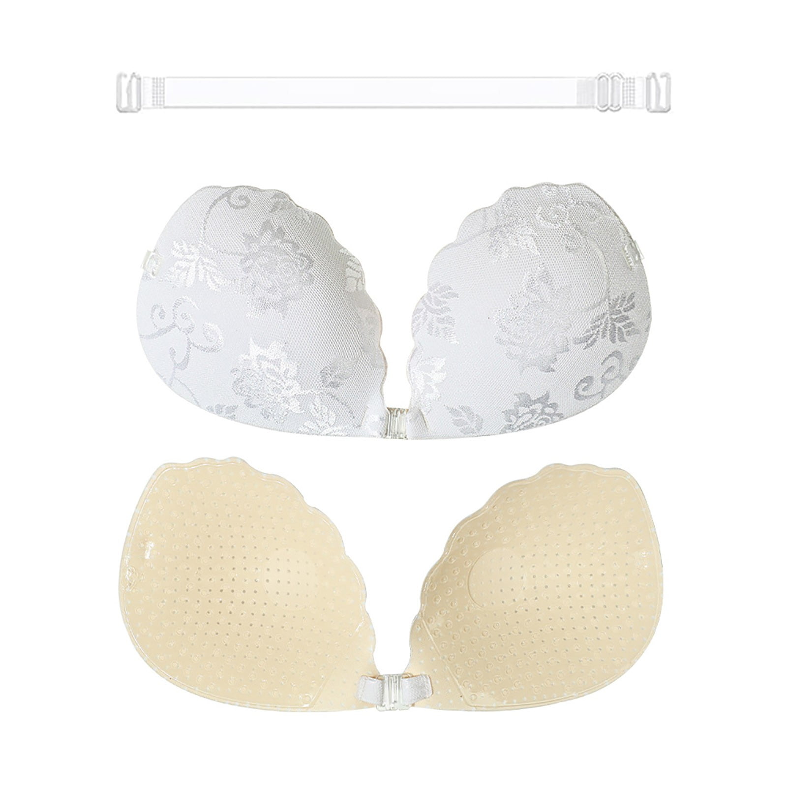 Comfortable Strapless Lace Bra with Front Closure and Support for ...