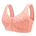 Comfortable Supportive Bra Women's Front Closure Floral Print Wireless ...