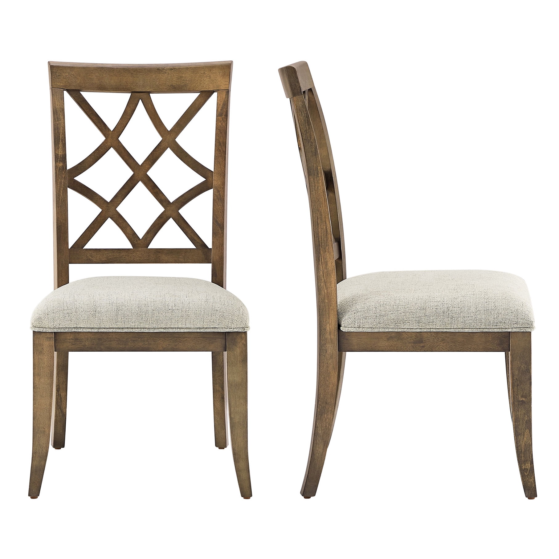Comfortable Upholstered Mid Century Retro Dining Chairs - 2pcs Solid ...