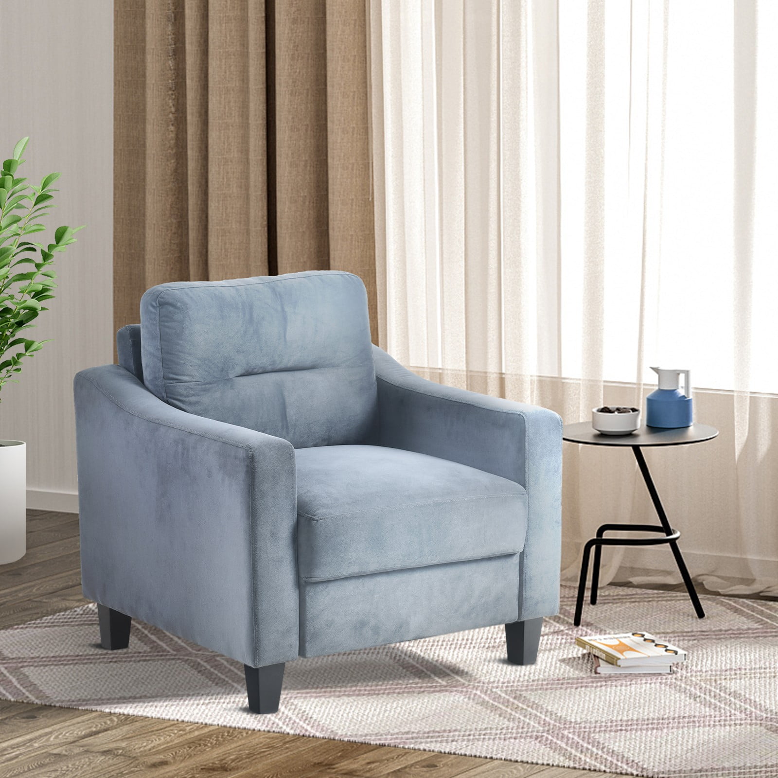 Comfortable Velvet Sectional Sofa with Detachable Design, Thick ...