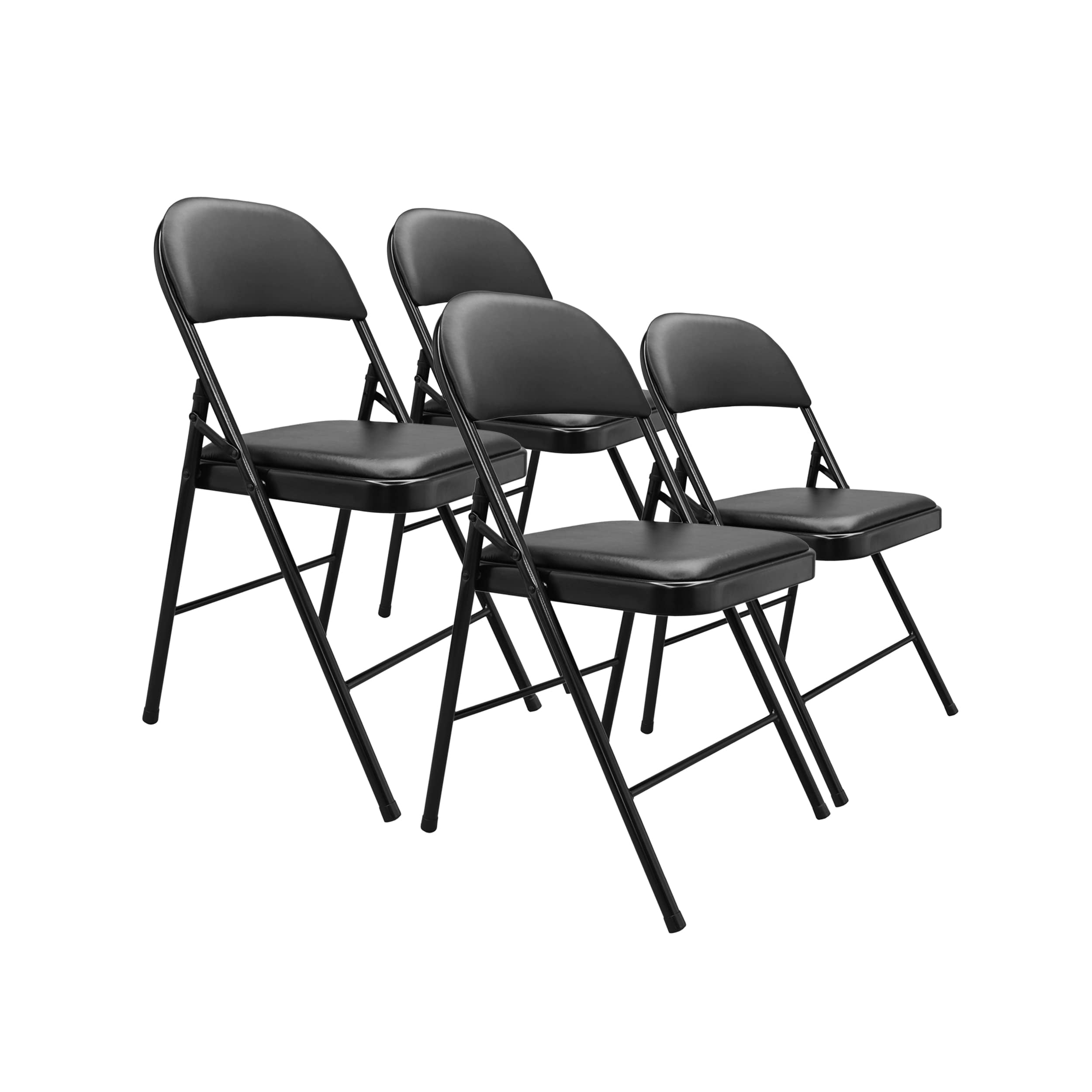 Comfortable Vinyl-Padded Metal Steel Folding Chairs for Events, Easy to ...