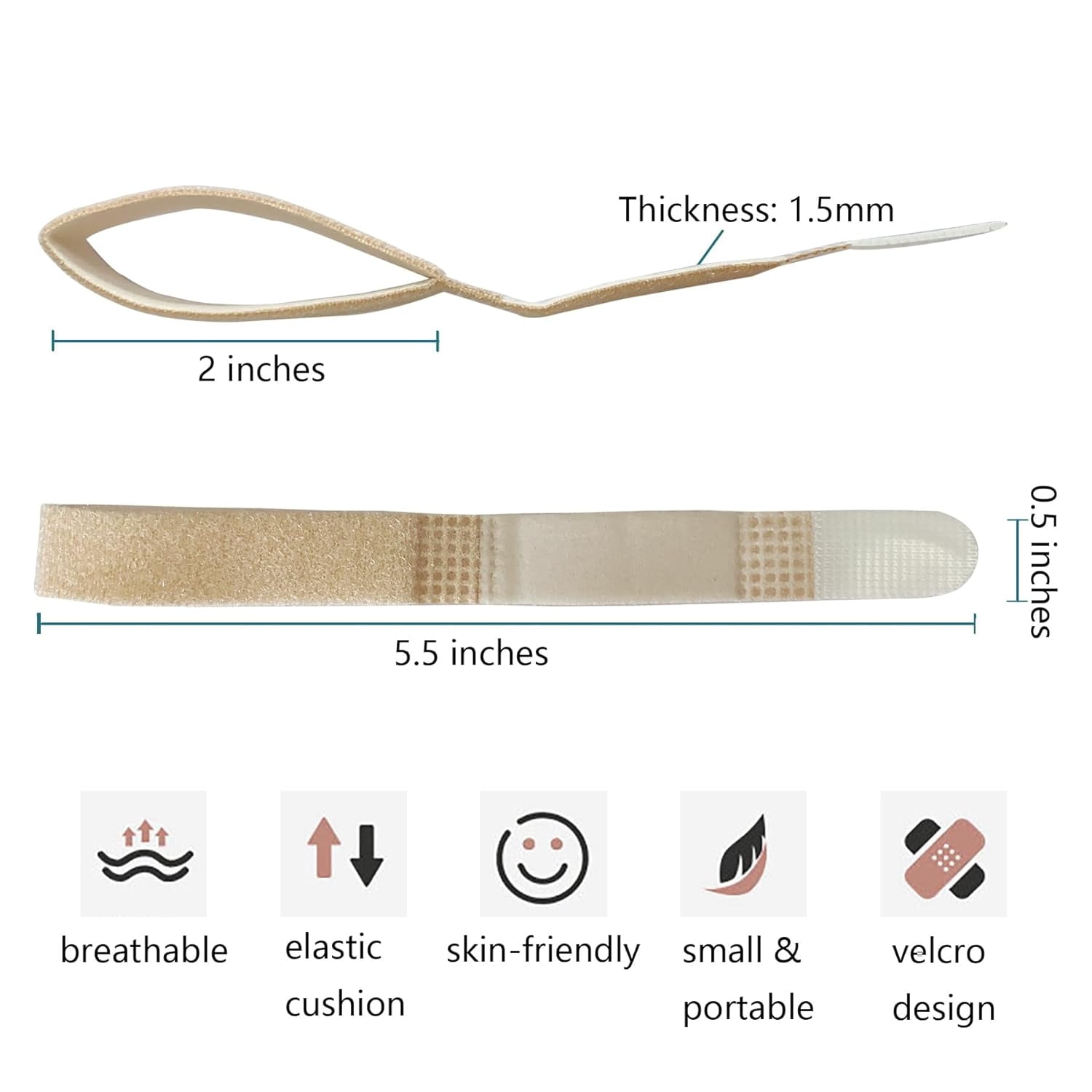 Comfortable And Washable Pinky Finger Splint With 10 Pack Of Padded Tape Finger Straps For