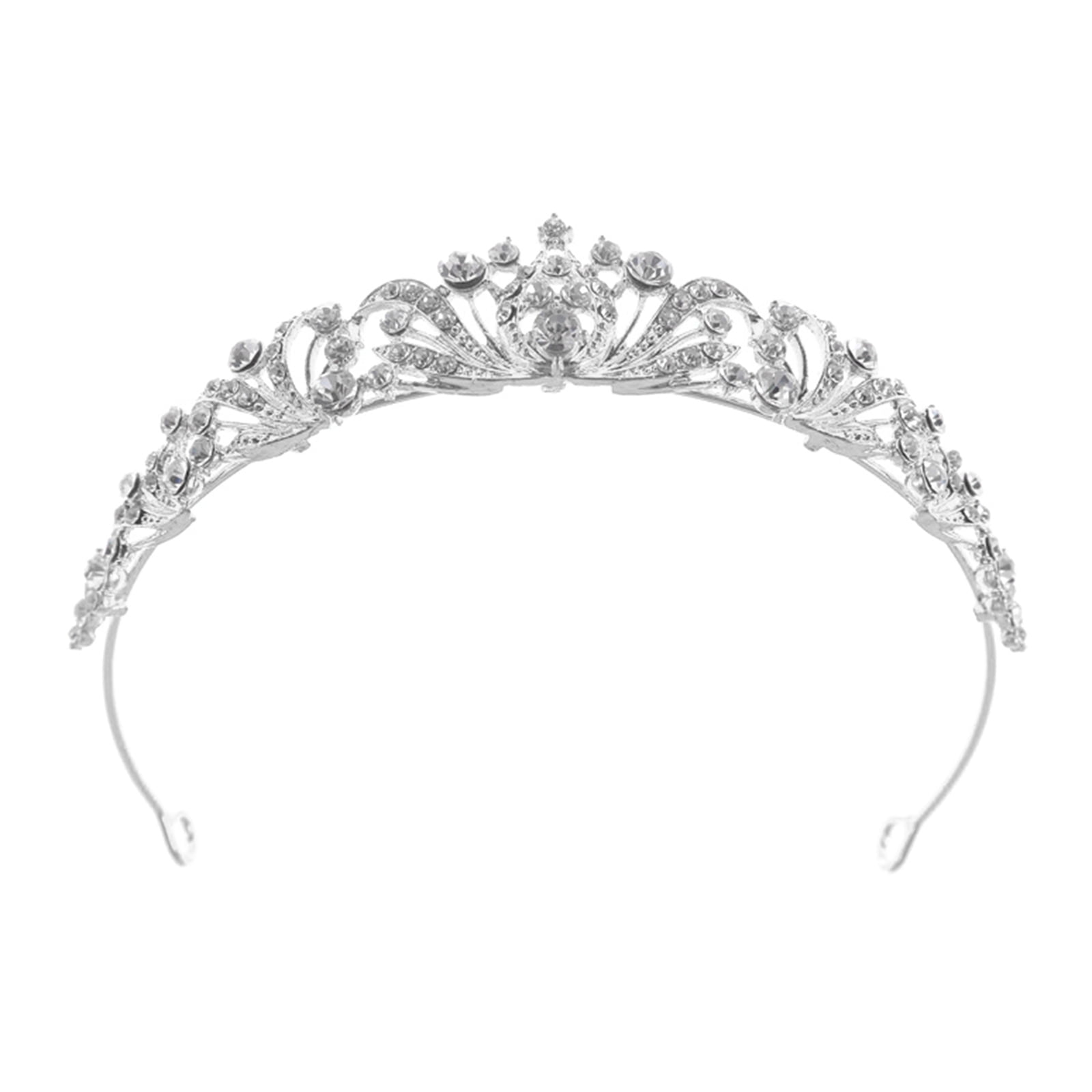 Comfortable Wedding Crown For Women Adjustable Headband Rhinestones ...