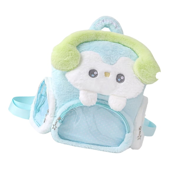 Comfortable Wide Strap Plush PVC Backpack Including Spacious Three ...