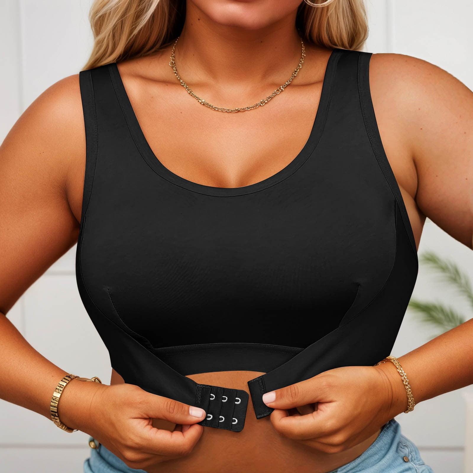 Comfortable Wireless Sports Bra For Everyday Wear New Plus Size Front ...