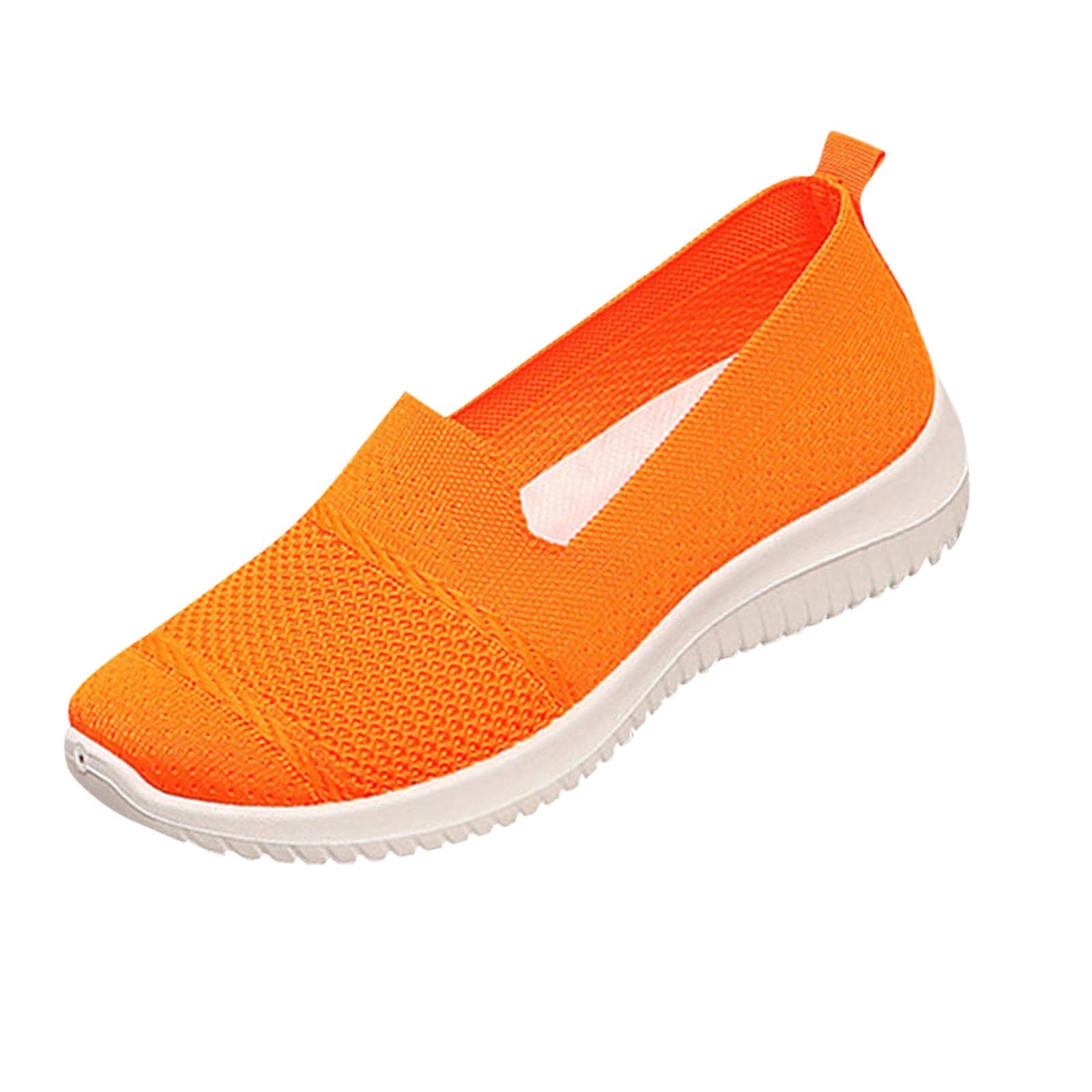 Comfortable Women Slip On Knit Shoes Lightweight Wedge Heel Casual Plus ...