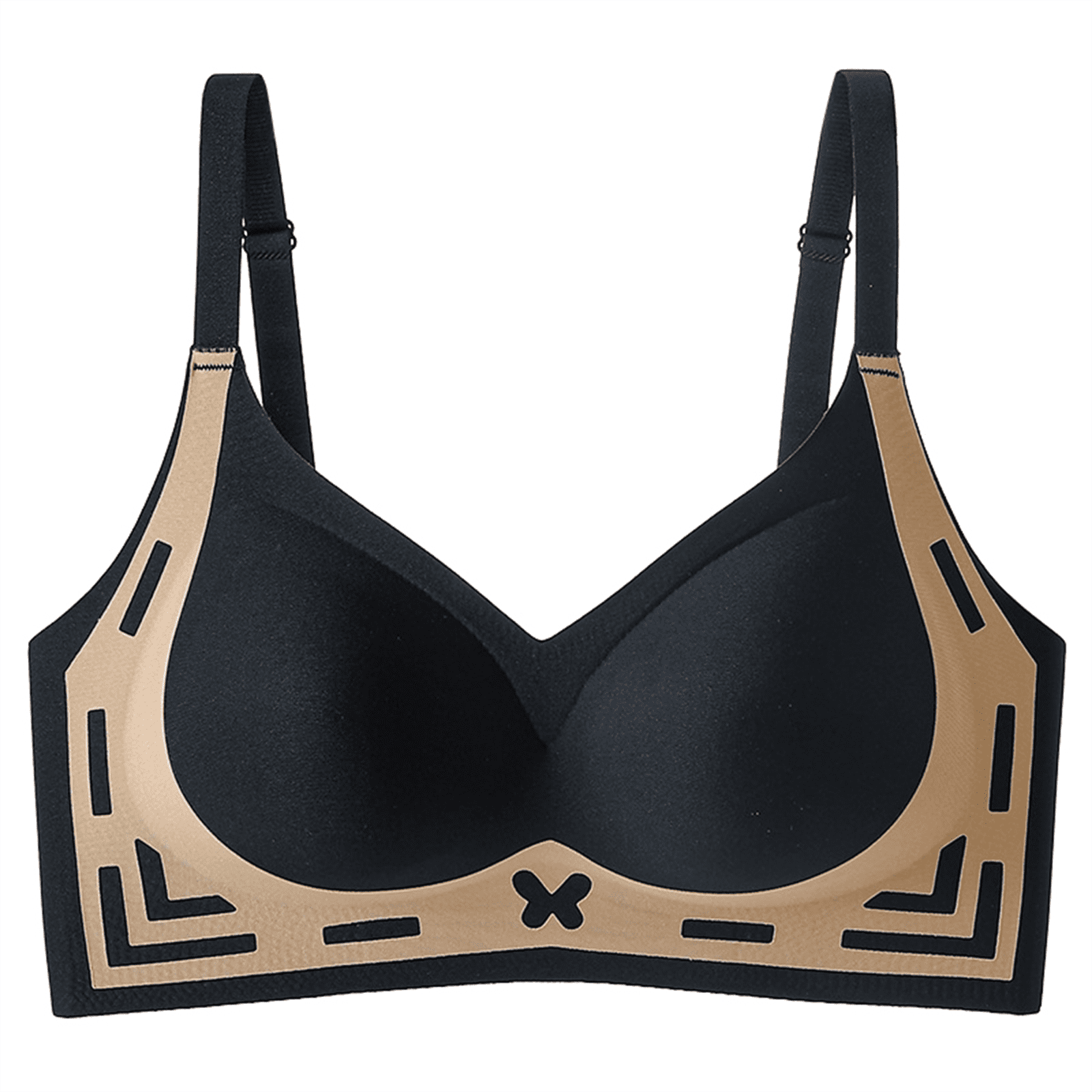 Comfortable Women's Bra Color Clashing Non Marking Soft Support Bra ...
