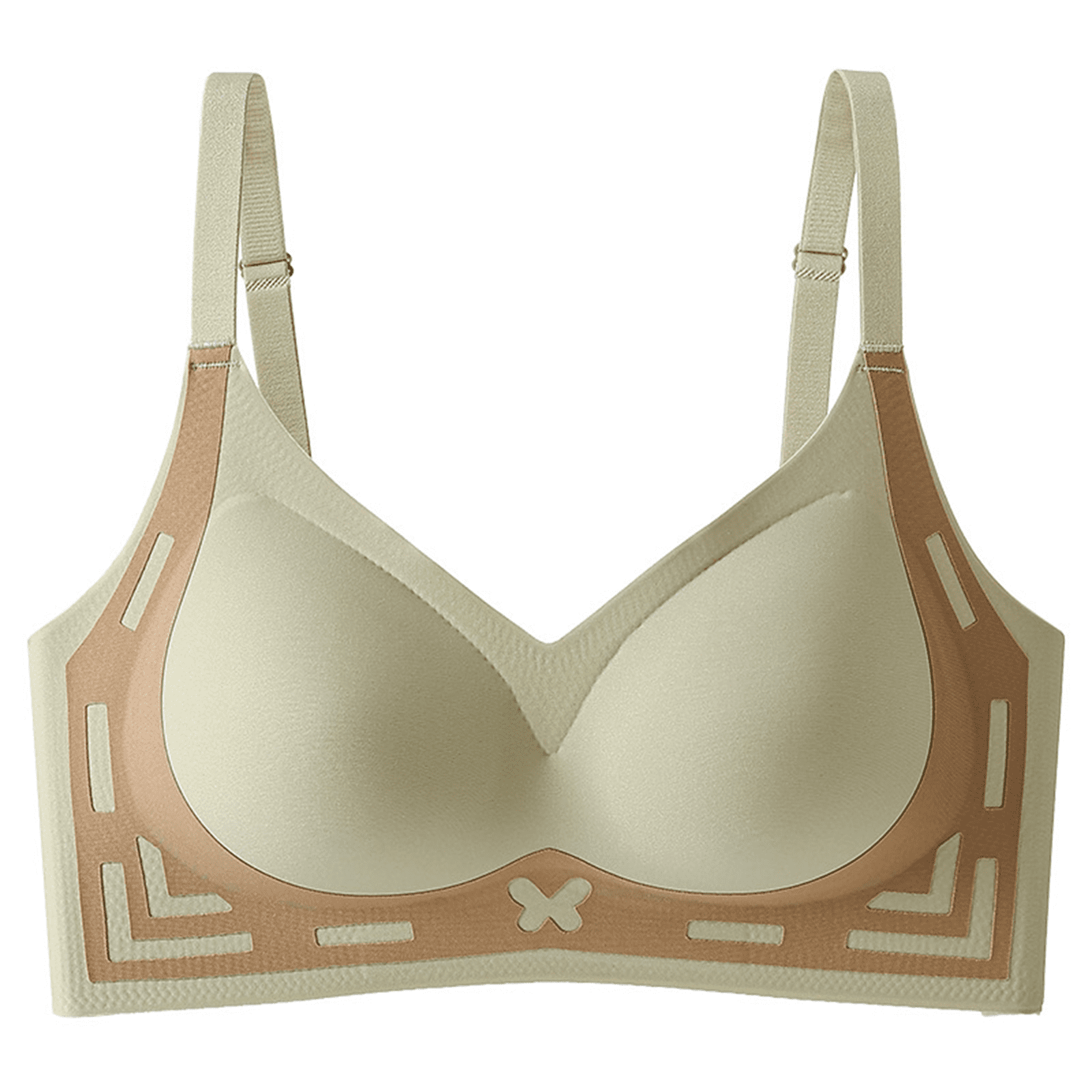 Comfortable Women's Bra Color Clashing Non Marking Soft Support Bra ...