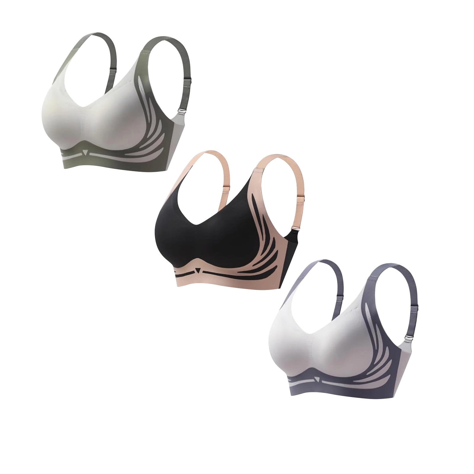 Comfortable Women's Bra Super Gather Soft Wireless Push Up Lift Women ...