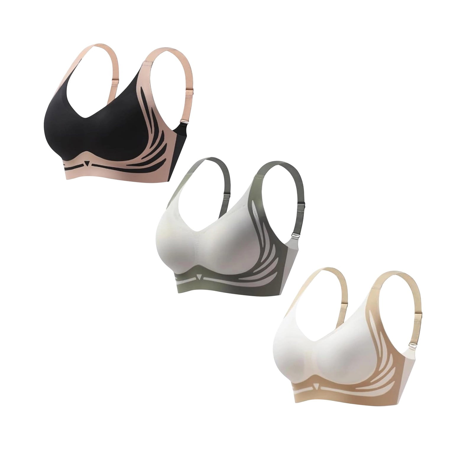 Comfortable Women's Bra Super Gather Soft Wireless Push Up Lift Women ...