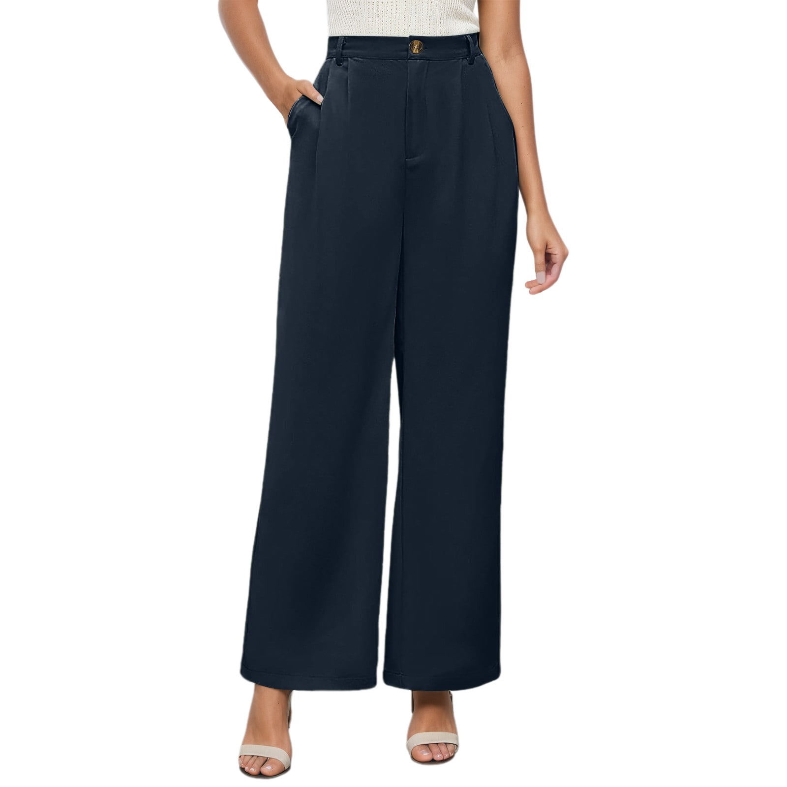Comfortable Women's Casual Pants High Waisted Wide Leg Trousers for ...