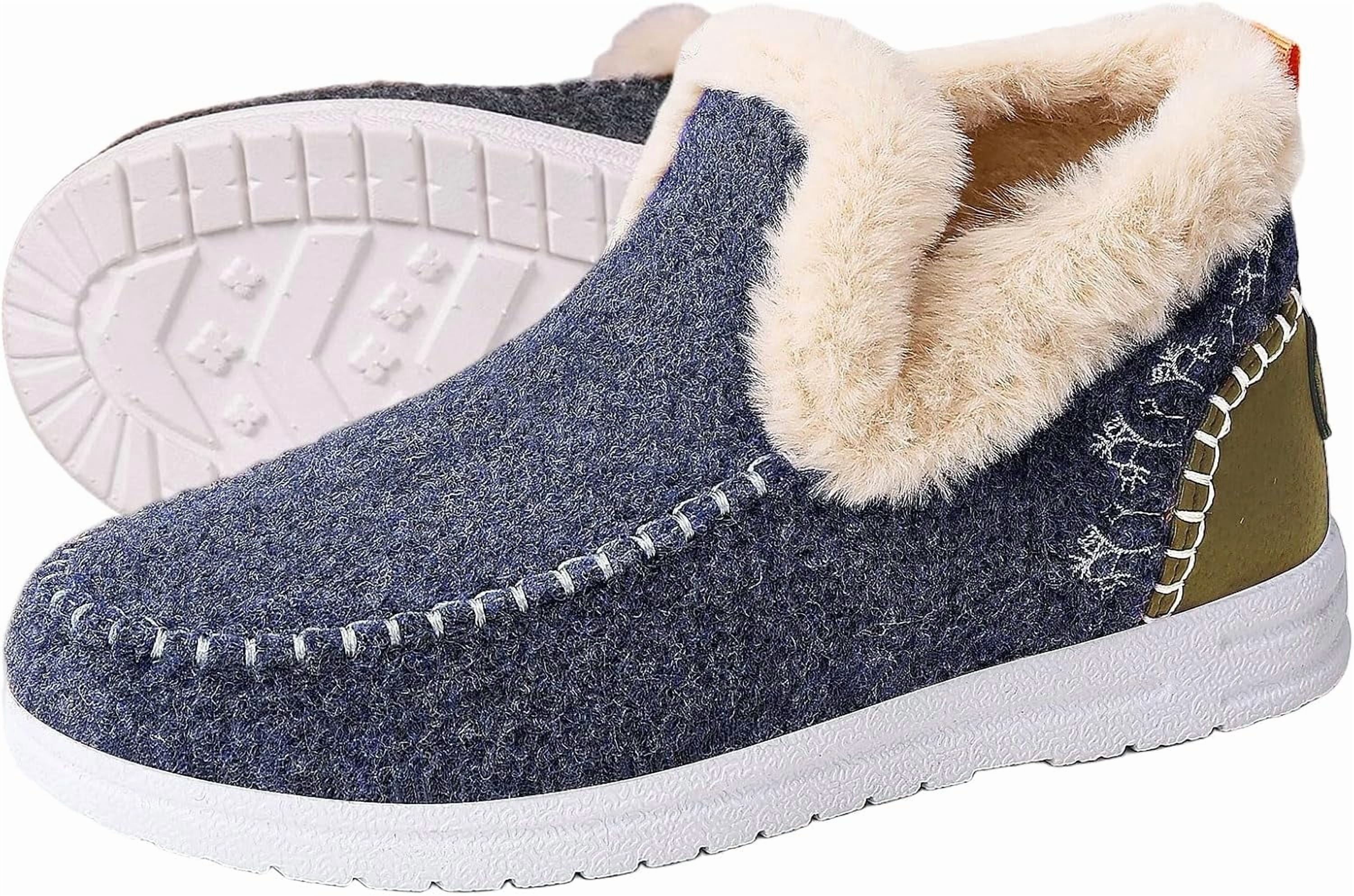 Comfortable and warm orthopedic wool slip-on boots with arch support ...