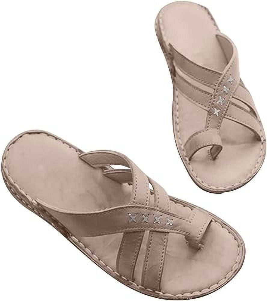 Comfortable flat bottomed toe over sandals - Walmart.com