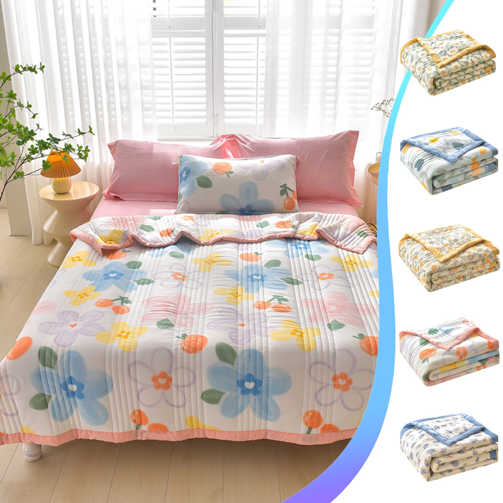 Comforter,Cooling Comforter Queen,Cool Feeling Air Conditioning Quilt ...