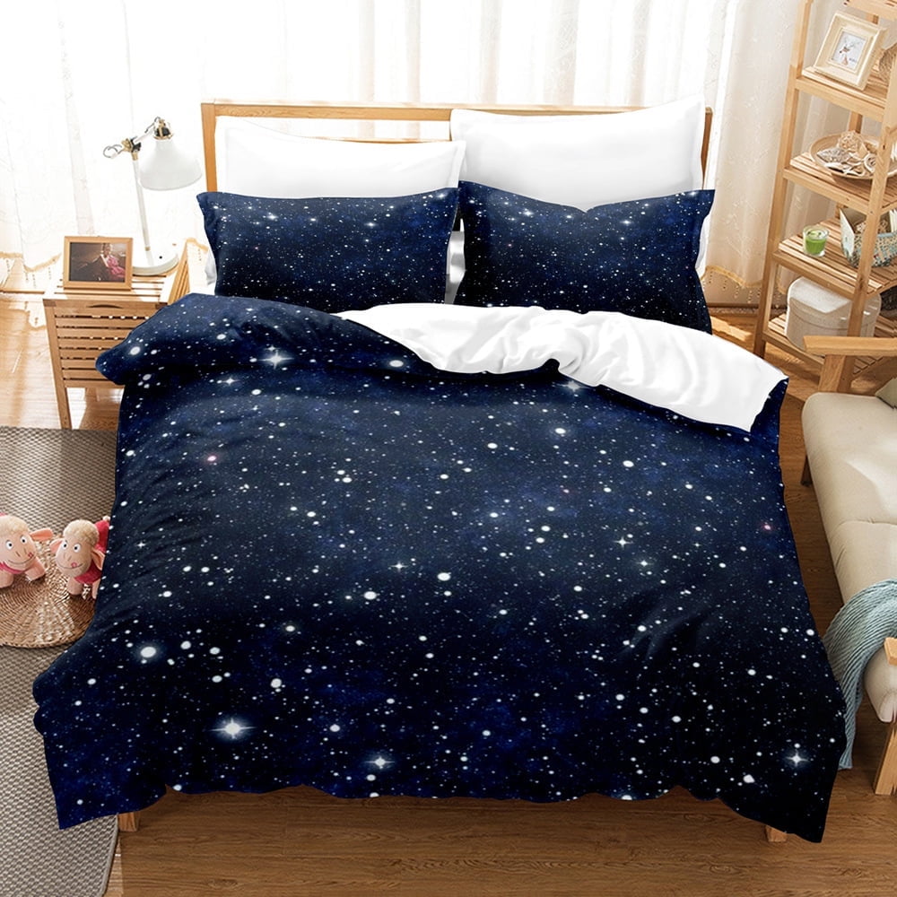 Comforter Cover Constellation Duvet Cover Set Queen Size,Mysterious Outer Space Bedding Set for ...