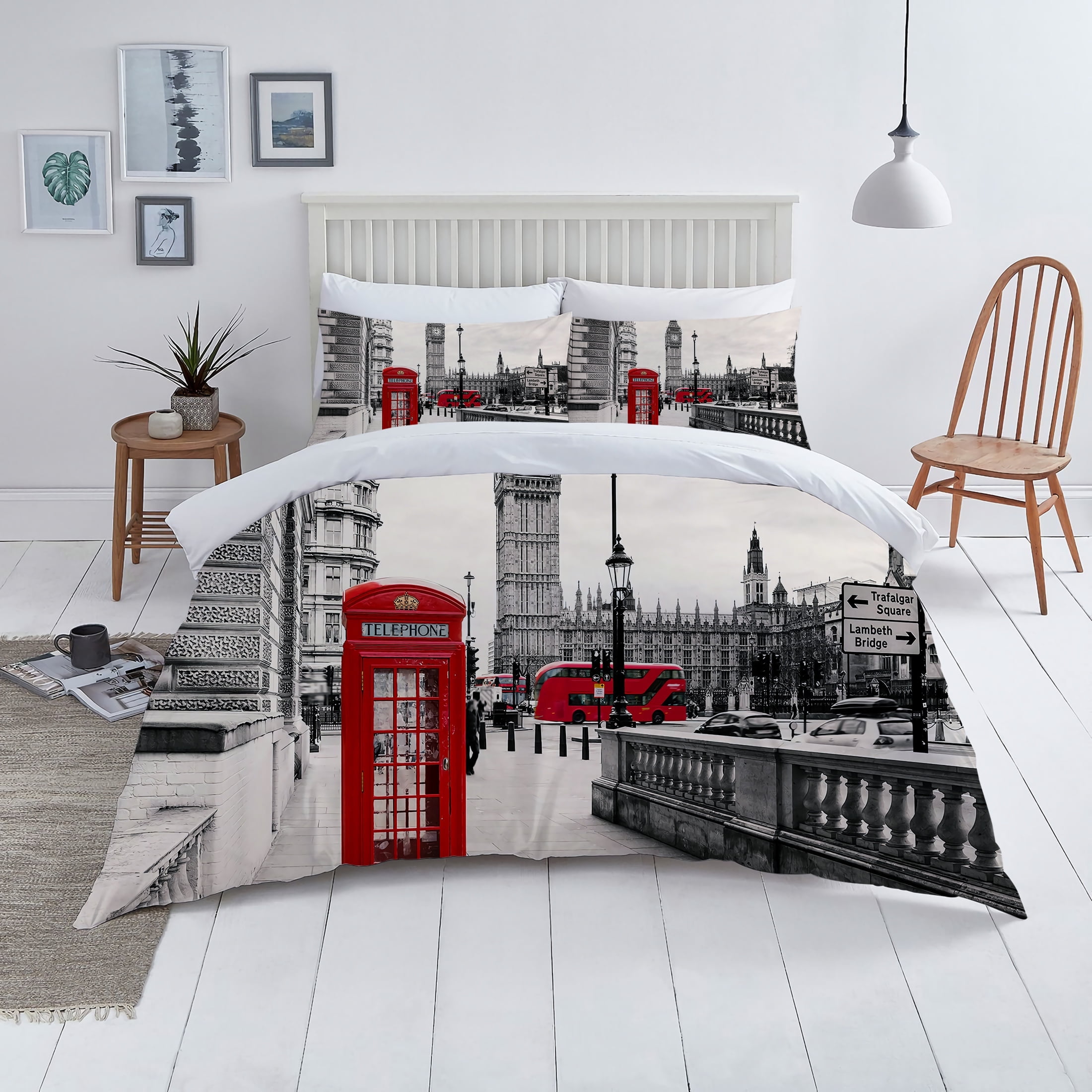 Comforter Cover Set 3D Big Ben Printed Highend London Painting Duvet ...