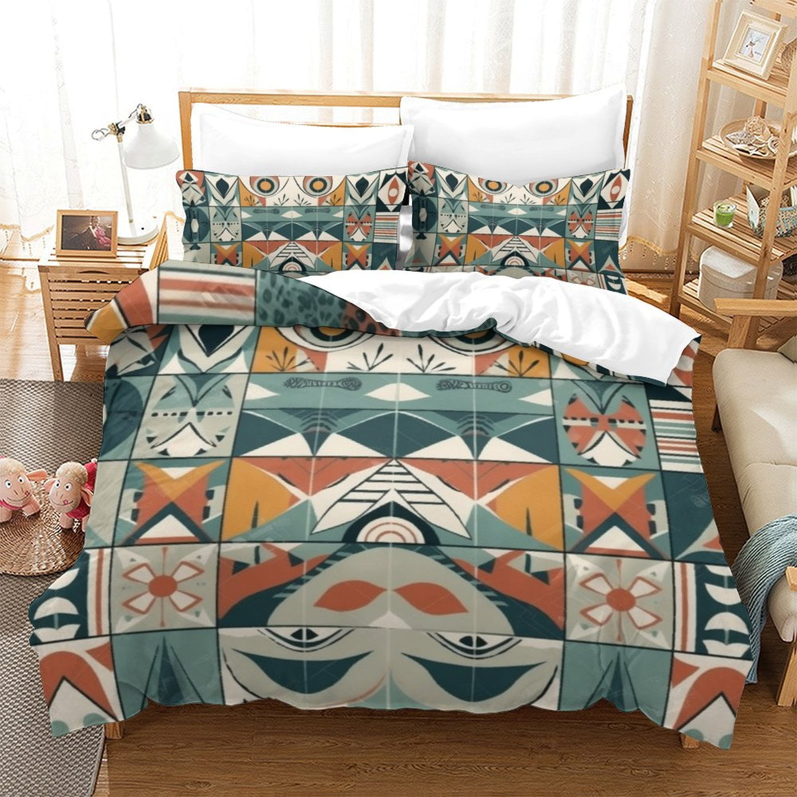 Comforter Cover Set Abstract Pattern Printed Bedspreads Adult Bohemian ...
