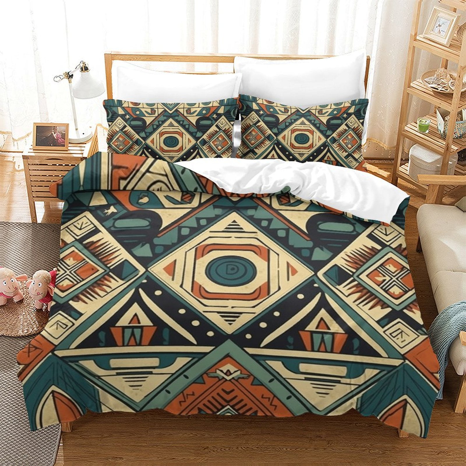 Comforter Cover Set Abstract Pattern Printed Bedspreads Adult Bohemian ...