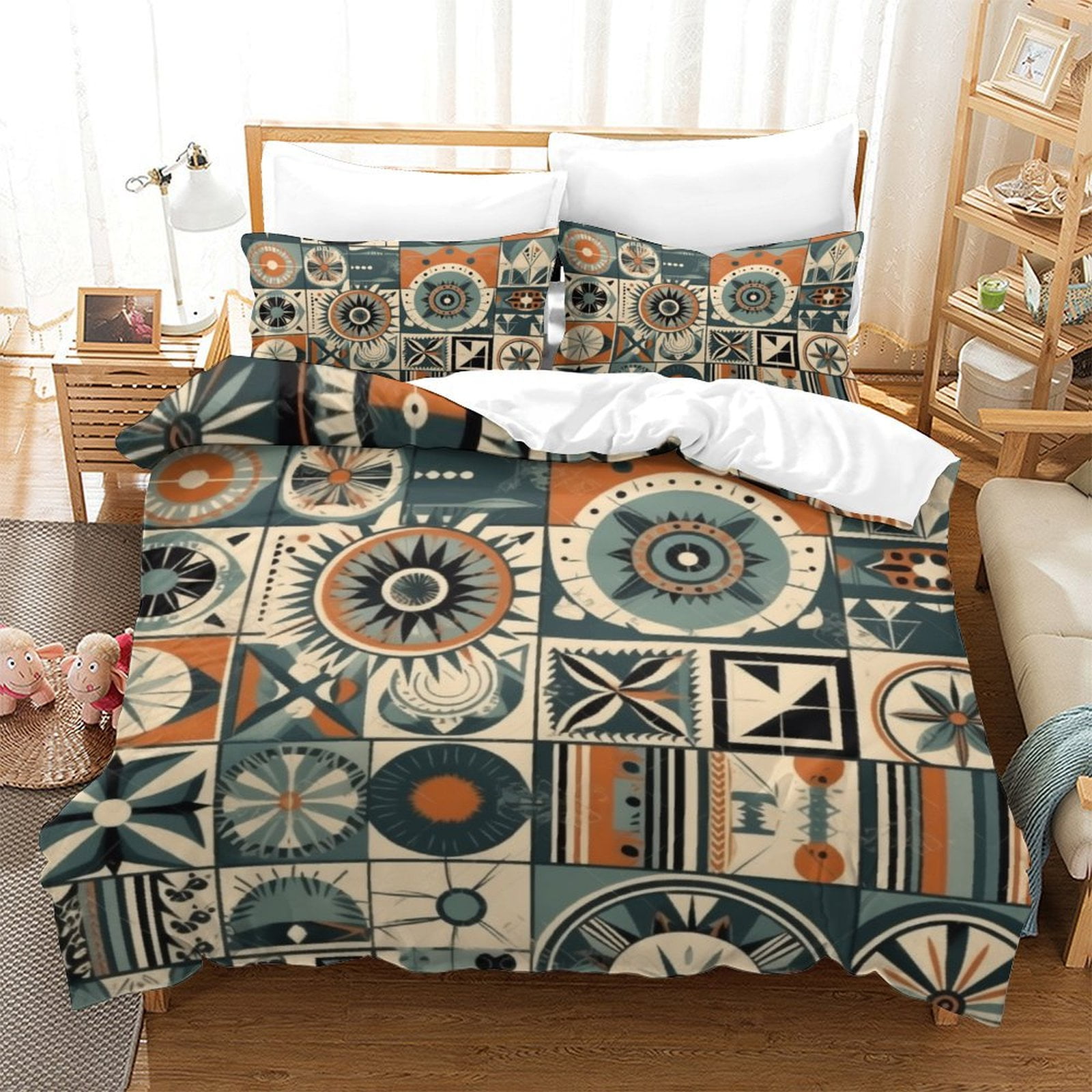 Comforter Cover Set Abstract Pattern Printed Bedspreads Adult Bohemian ...